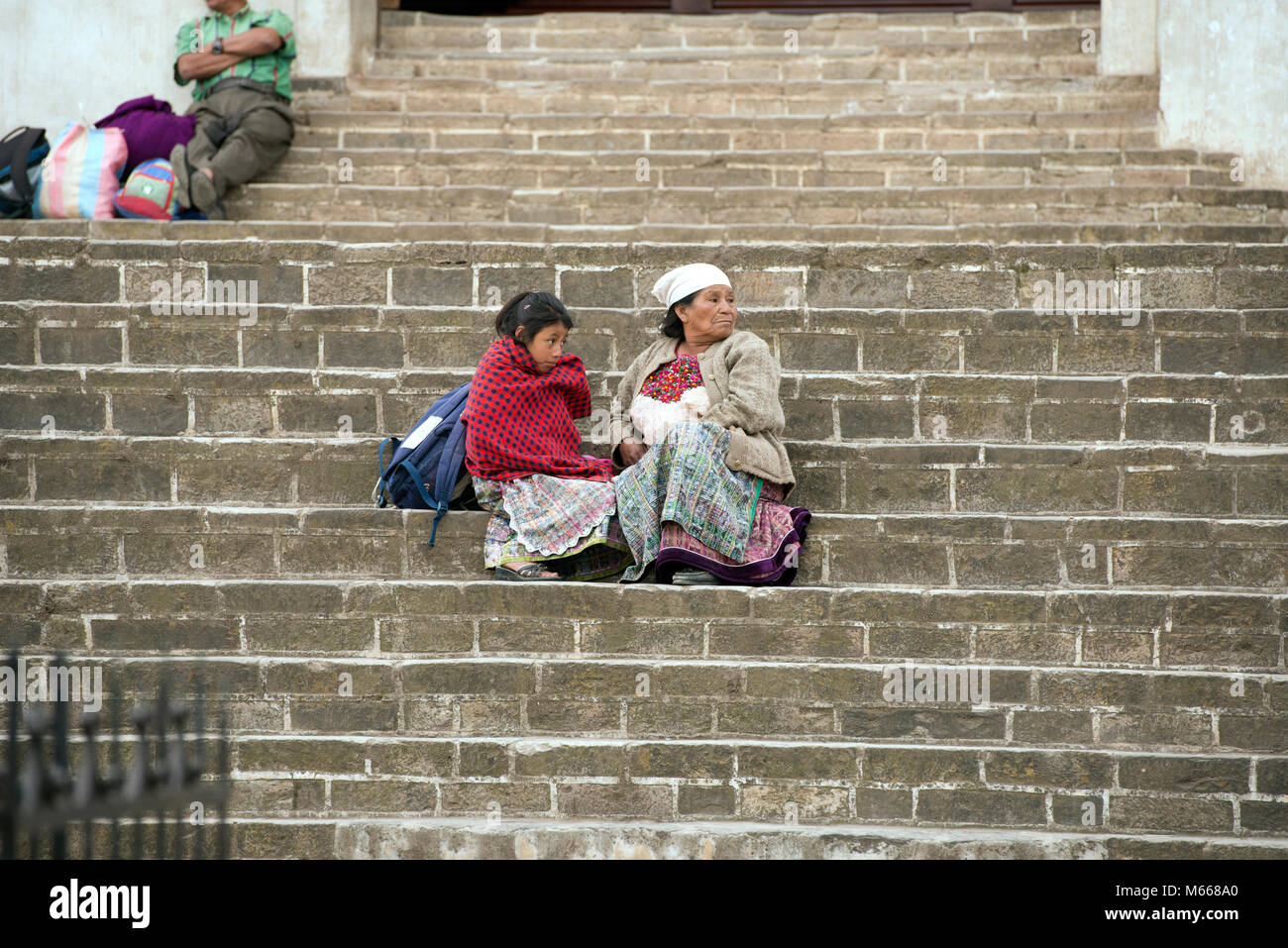 An ethnic, indigenous K'iche' (Quiché) Maya woman and child in ...