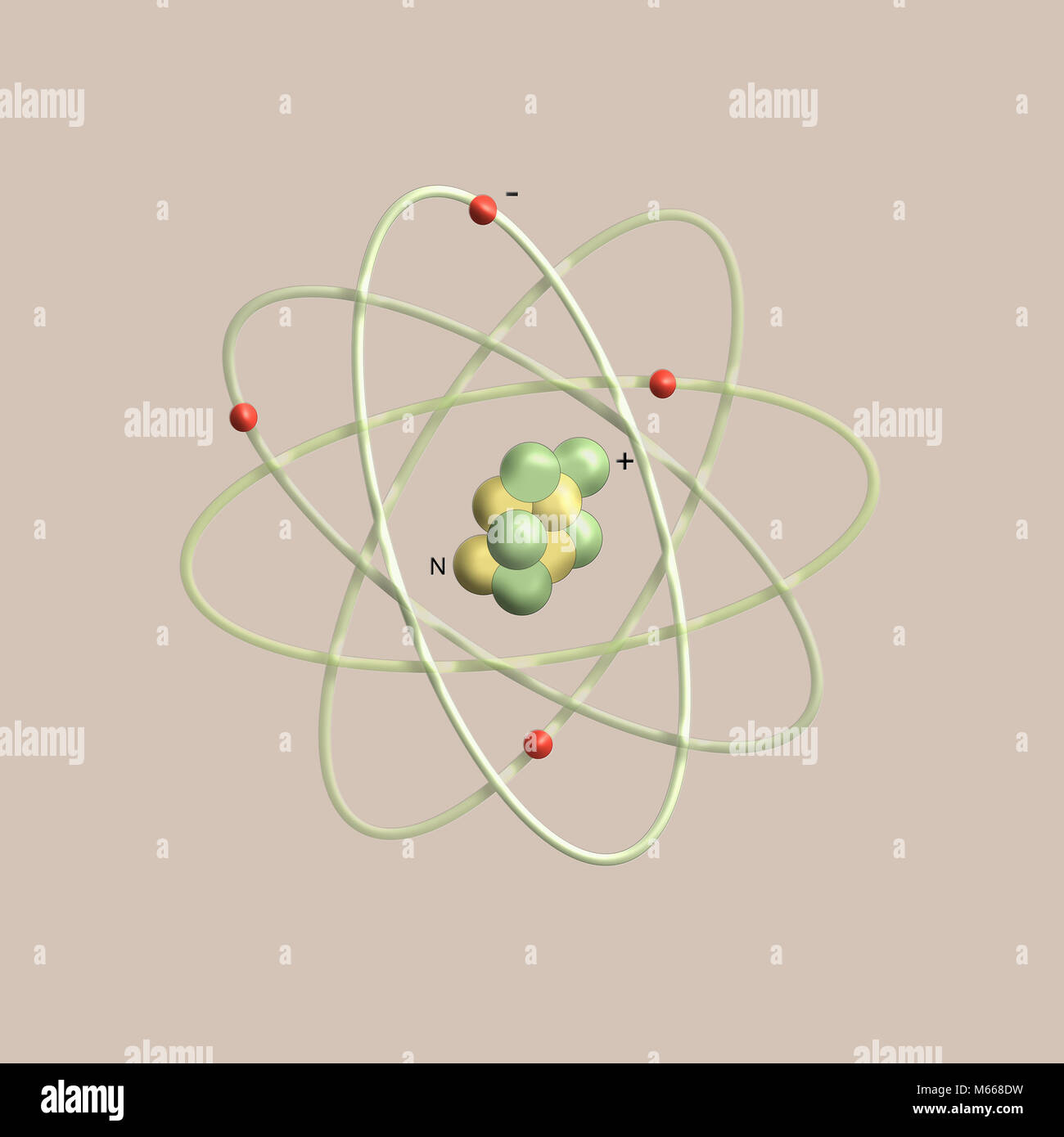 planetary atomic structure - elementary particles physics theory Stock ...