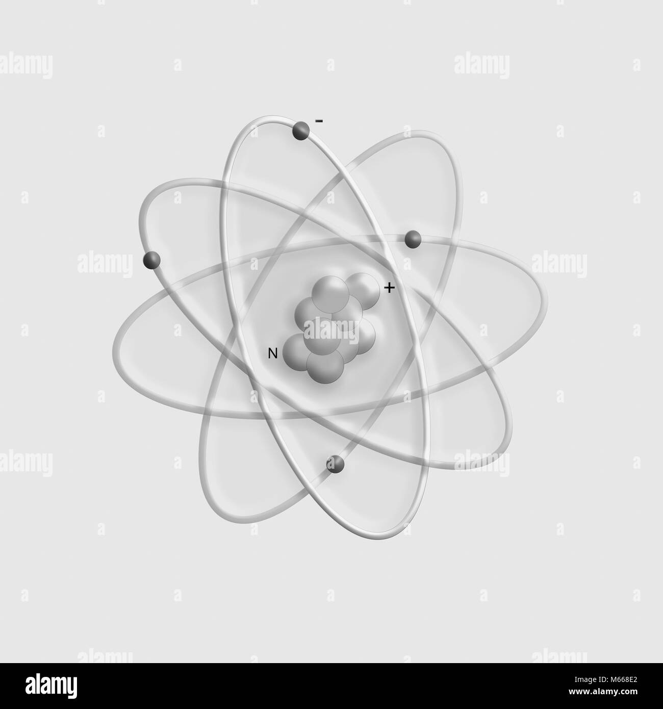 planetary atomic structure - elementary particles physics theory Stock ...