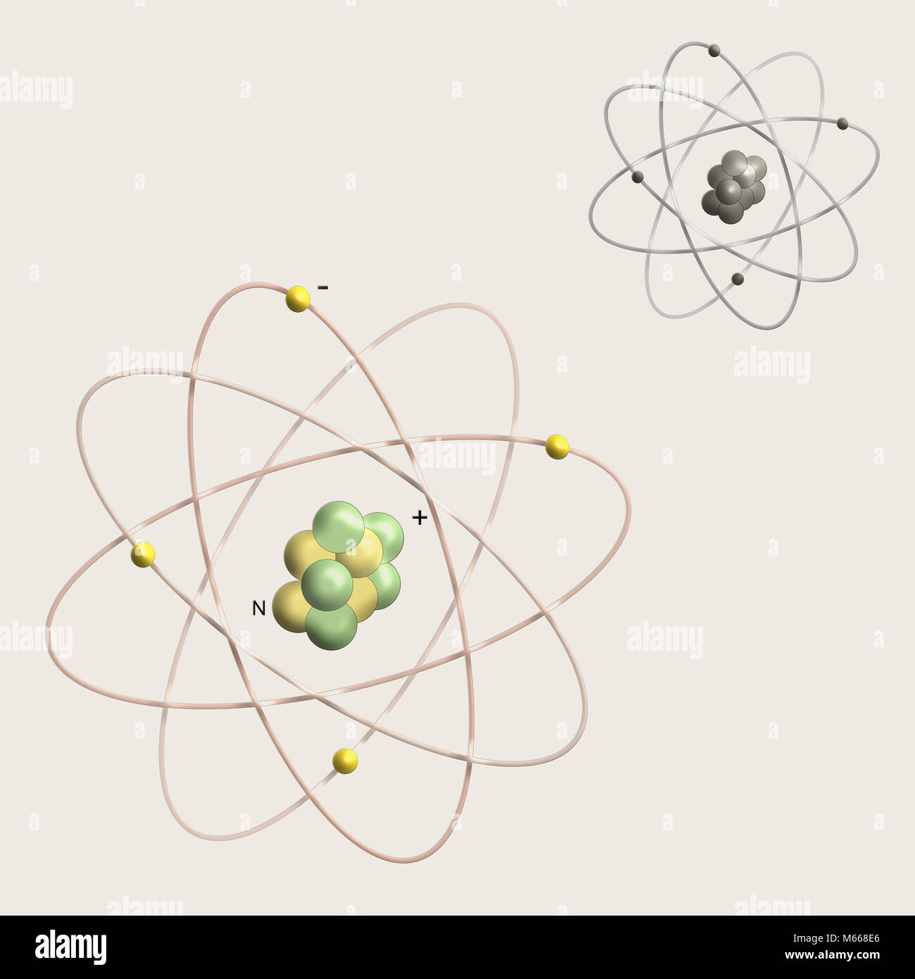 planetary atomic structure - elementary particles physics theory Stock ...