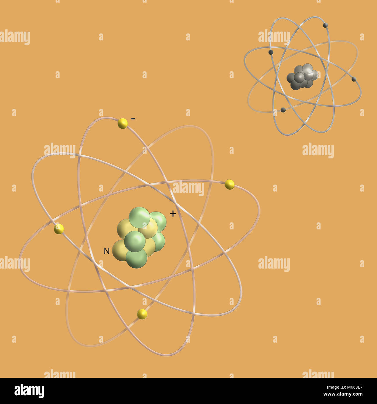 planetary atomic structure - elementary particles physics theory Stock ...