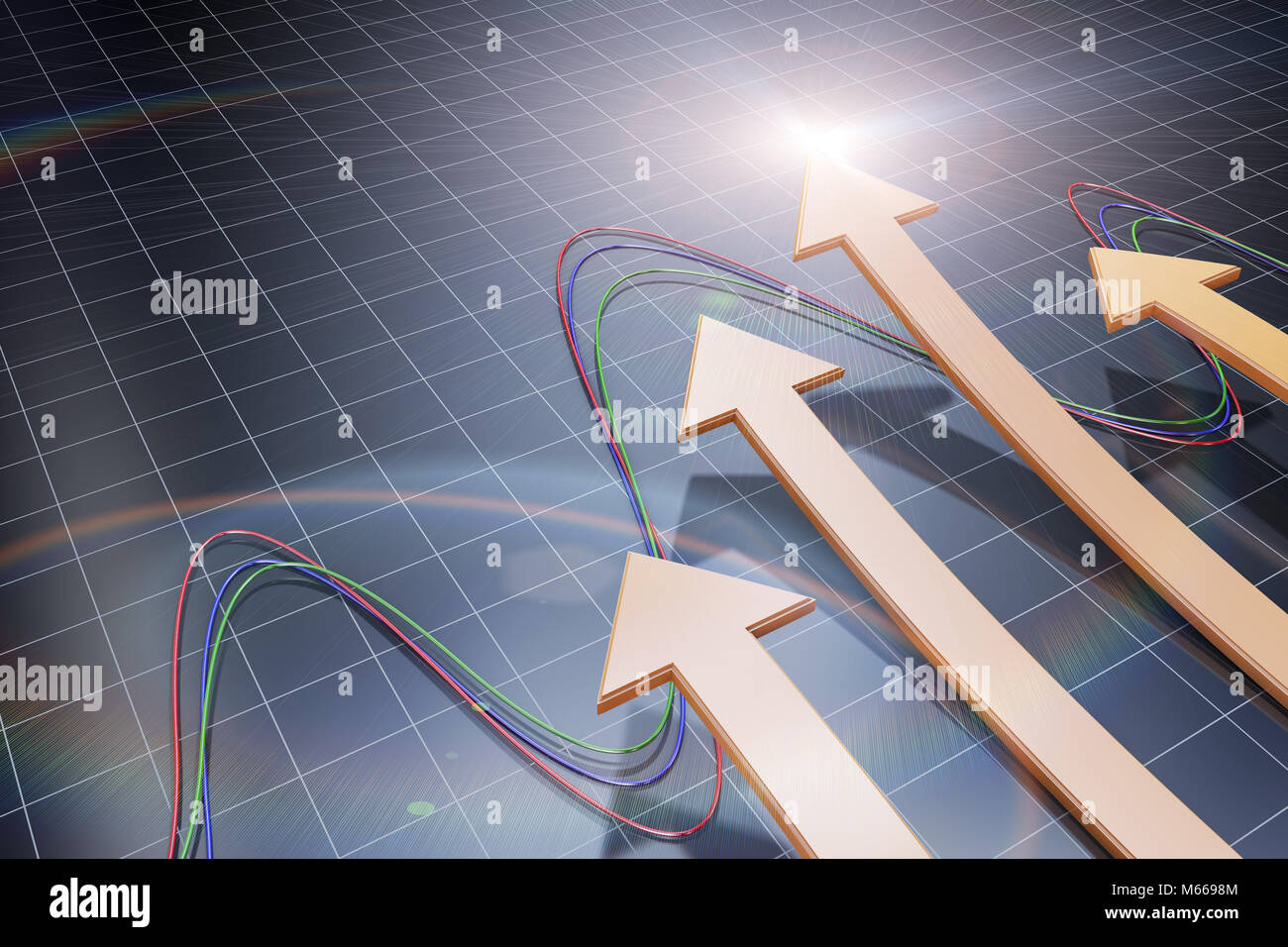 Financial wealth arrow, business success, stock market data Stock Photo ...