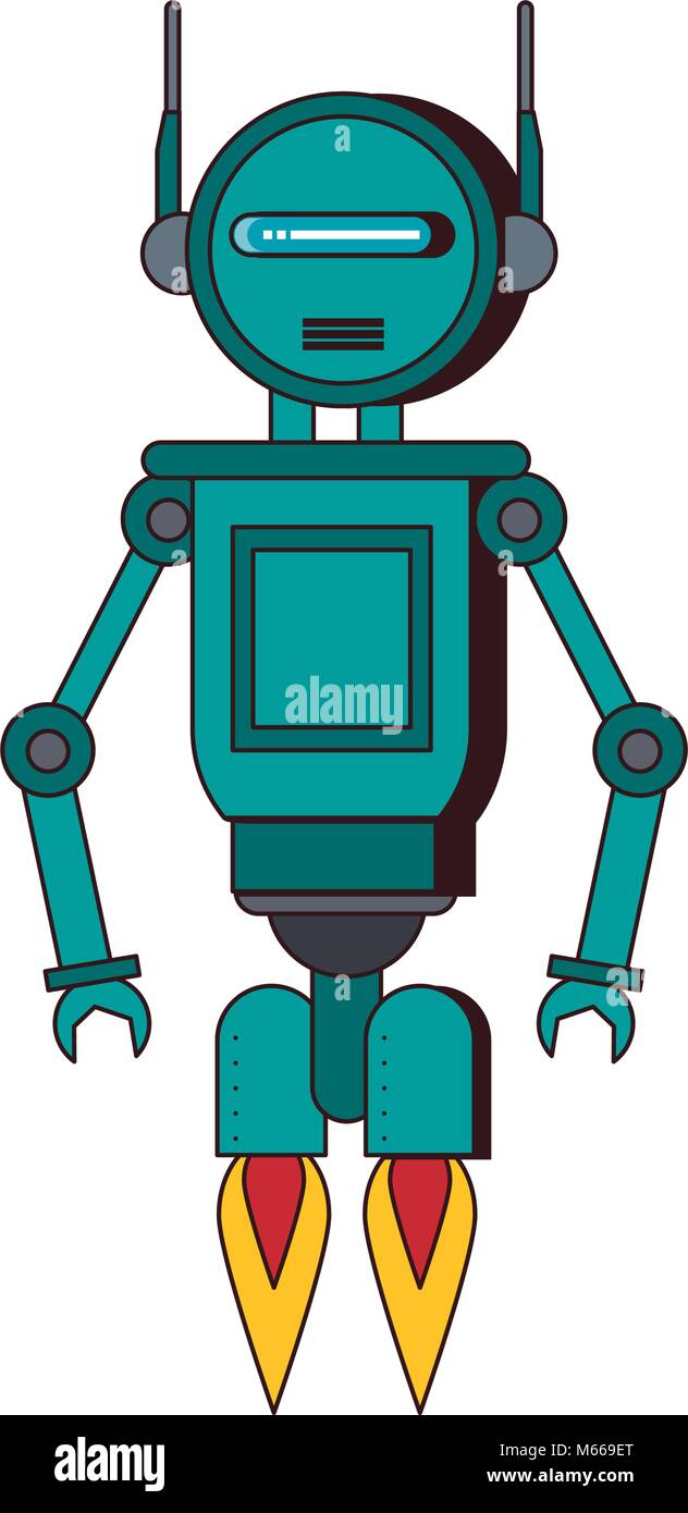 Funny robot cartoon Stock Vector Image & Art - Alamy