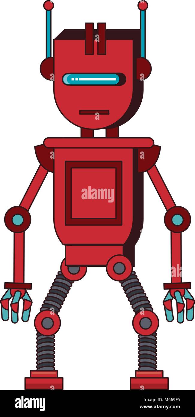 Funny robot cartoon Stock Vector Image & Art - Alamy