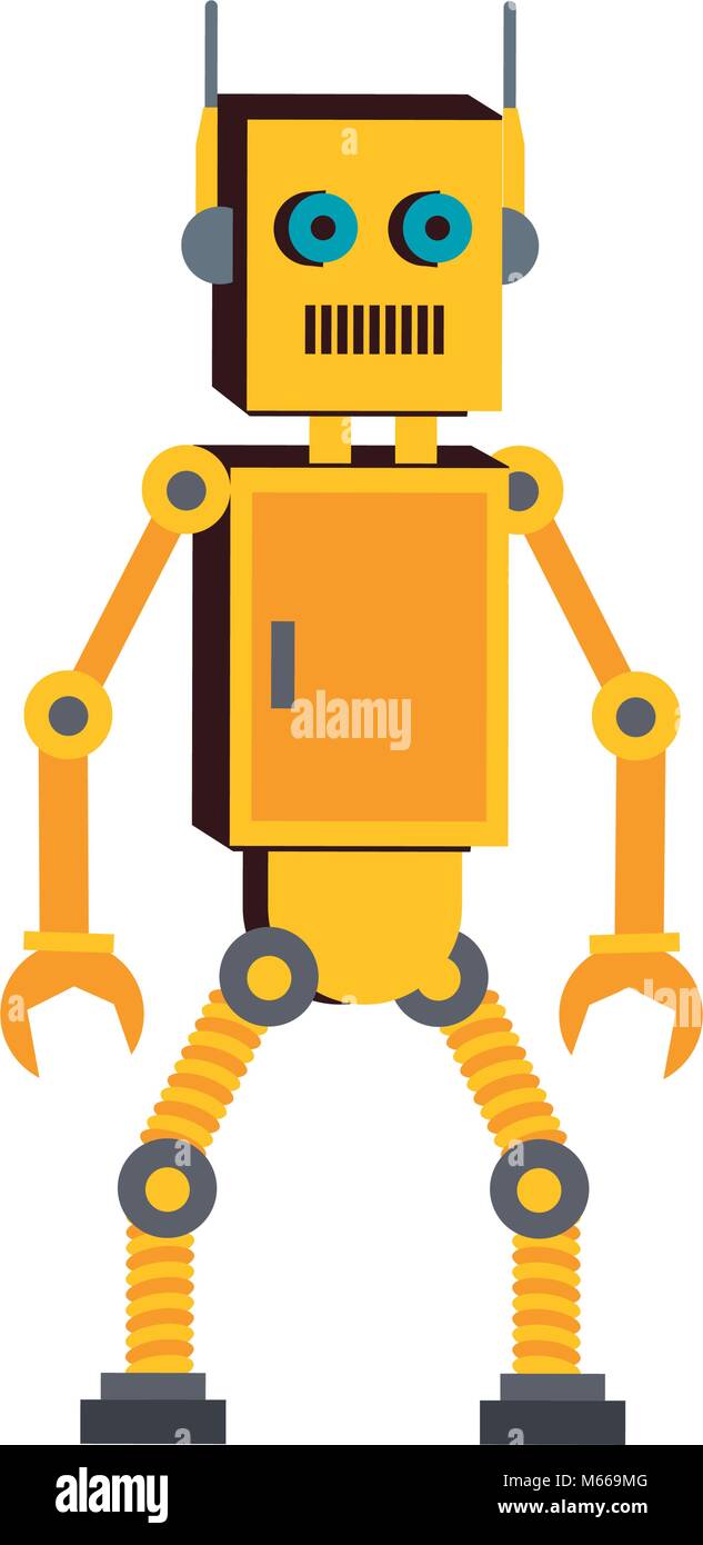 Funny robot cartoon Stock Vector Image & Art - Alamy