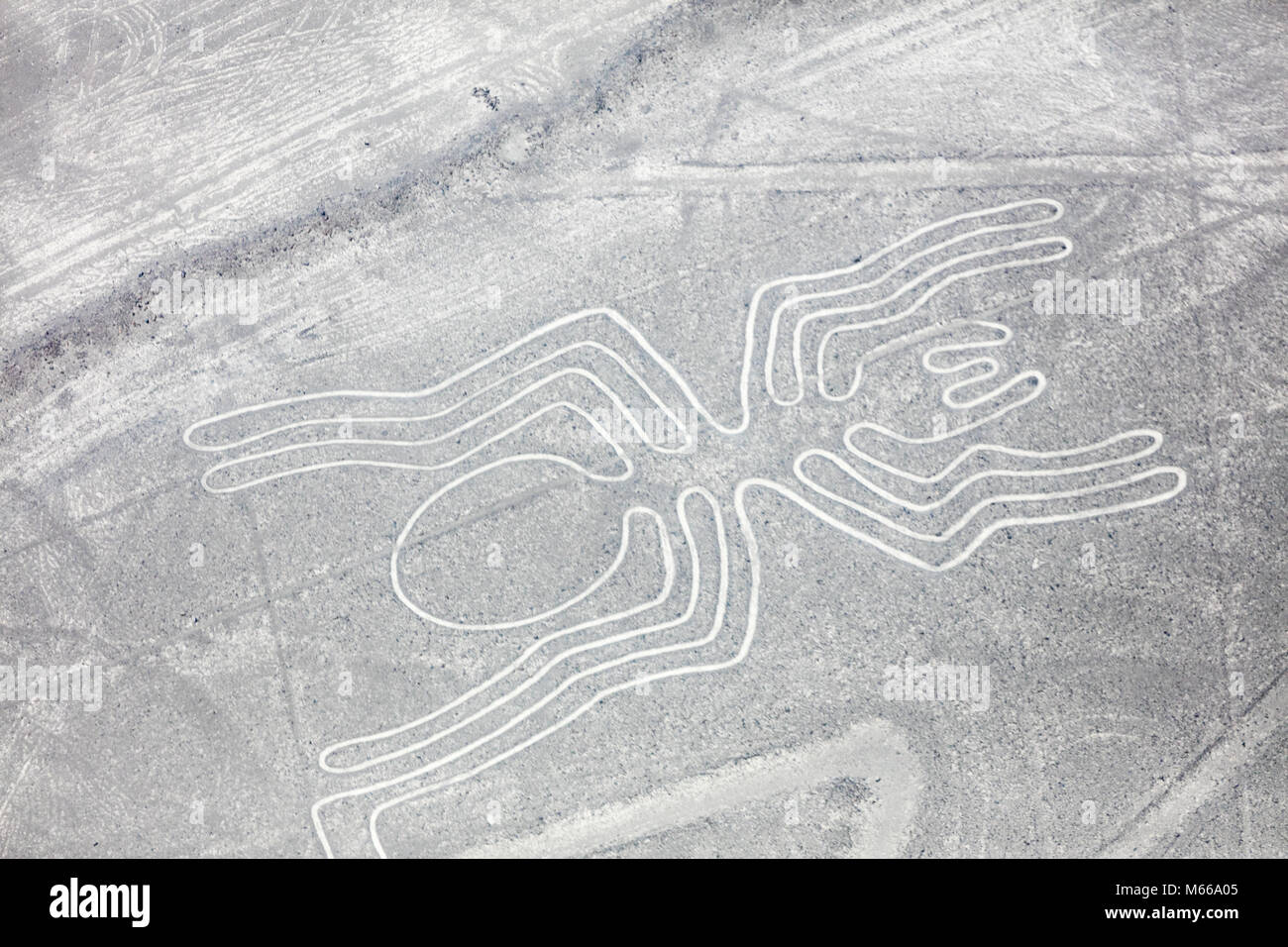 Mysterious figures Nazca desert from the aircraft Stock Photo - Alamy