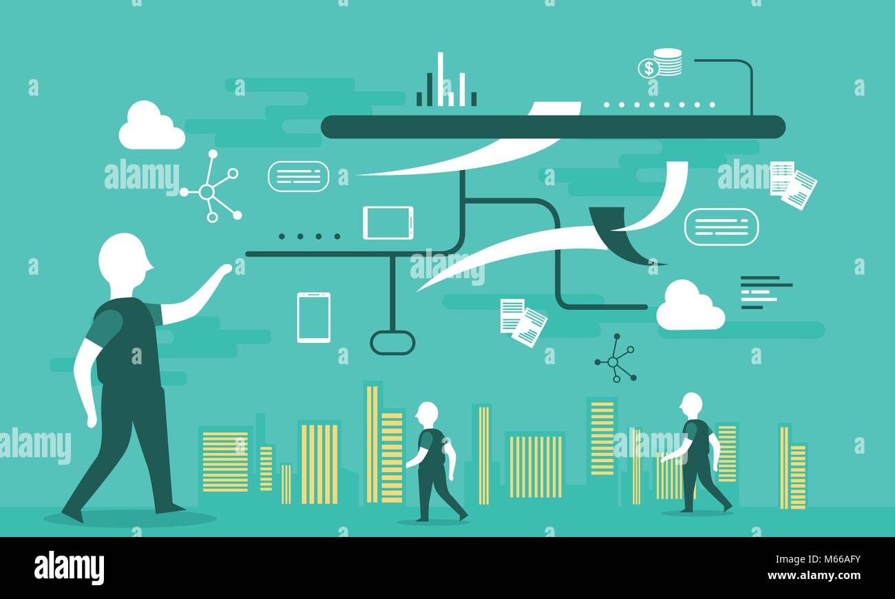 The Contemporary Business System background Stock Vector Image & Art ...