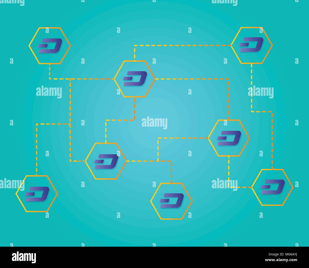 Dash blockchain work technology background Stock Vector Image & Art - Alamy