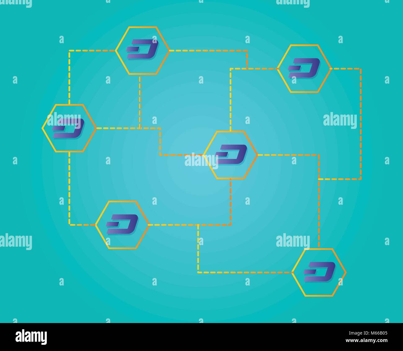 Dash blockchain work technology background Stock Vector Image & Art - Alamy