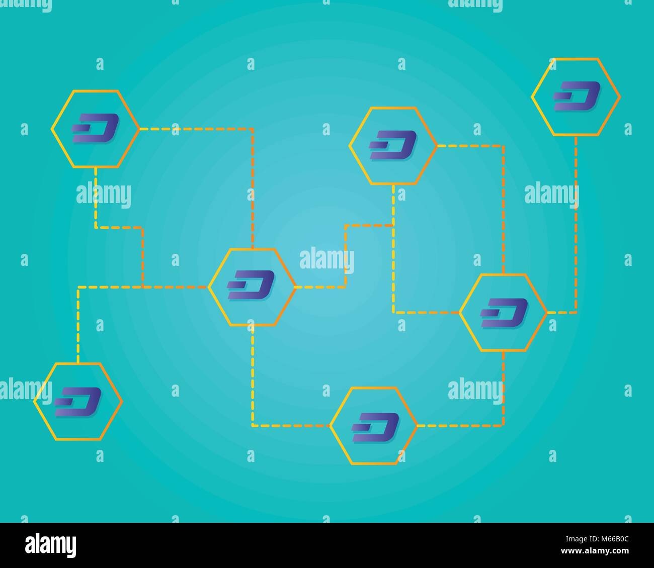 Dash blockchain work technology background Stock Vector Image & Art - Alamy