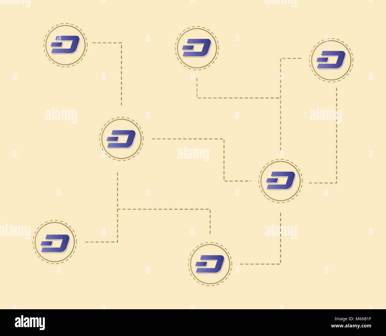 Dash blockchain concept technology background Stock Vector Image & Art ...