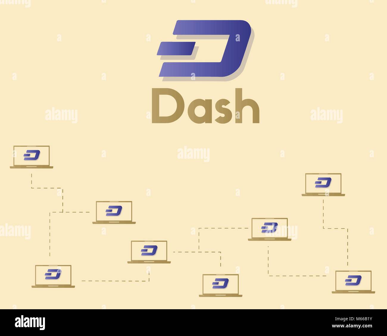 Dash blockchain concept technology background Stock Vector Image & Art - Alamy