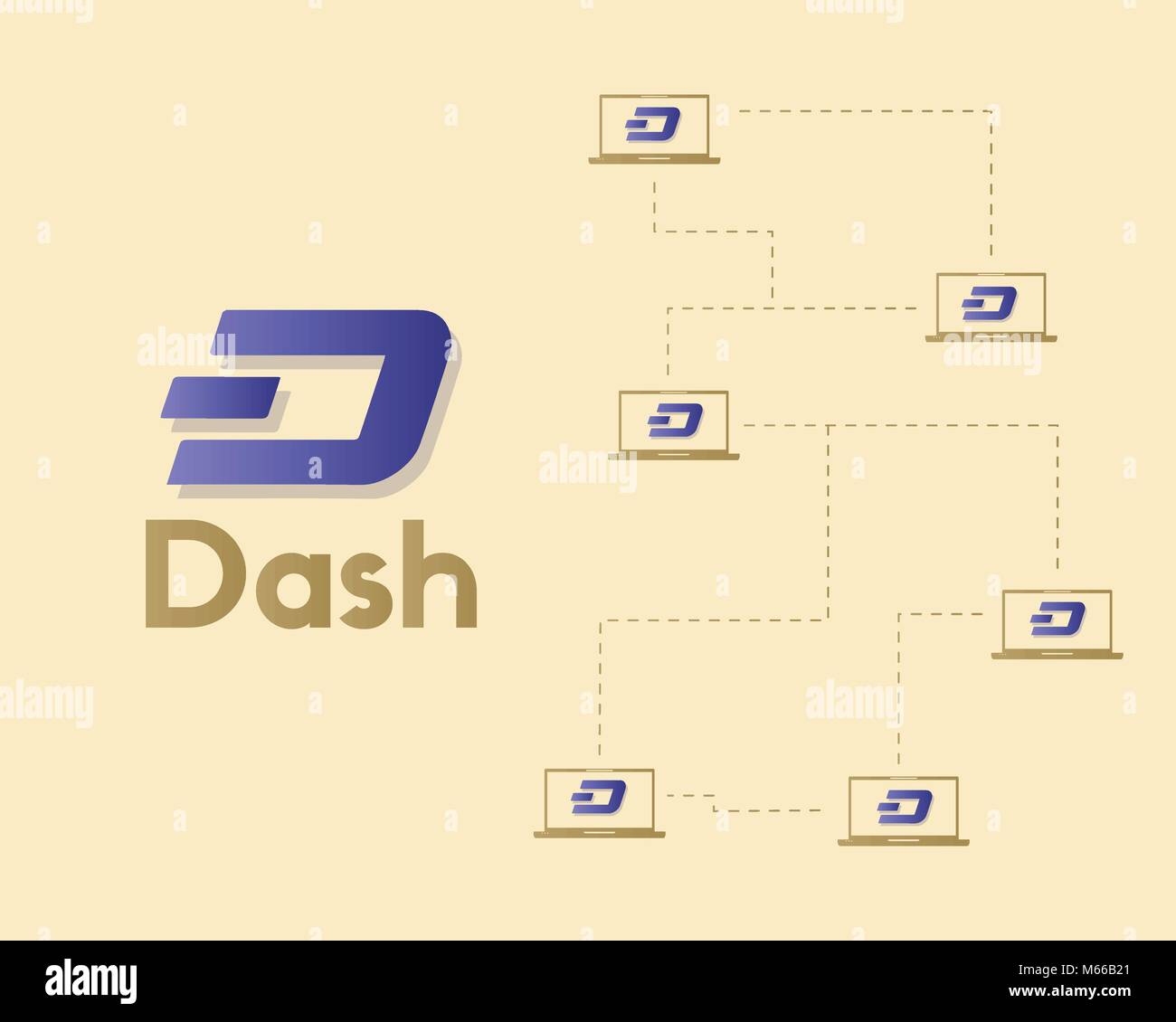 Dash blockchain concept technology Stock Vector Images - Alamy