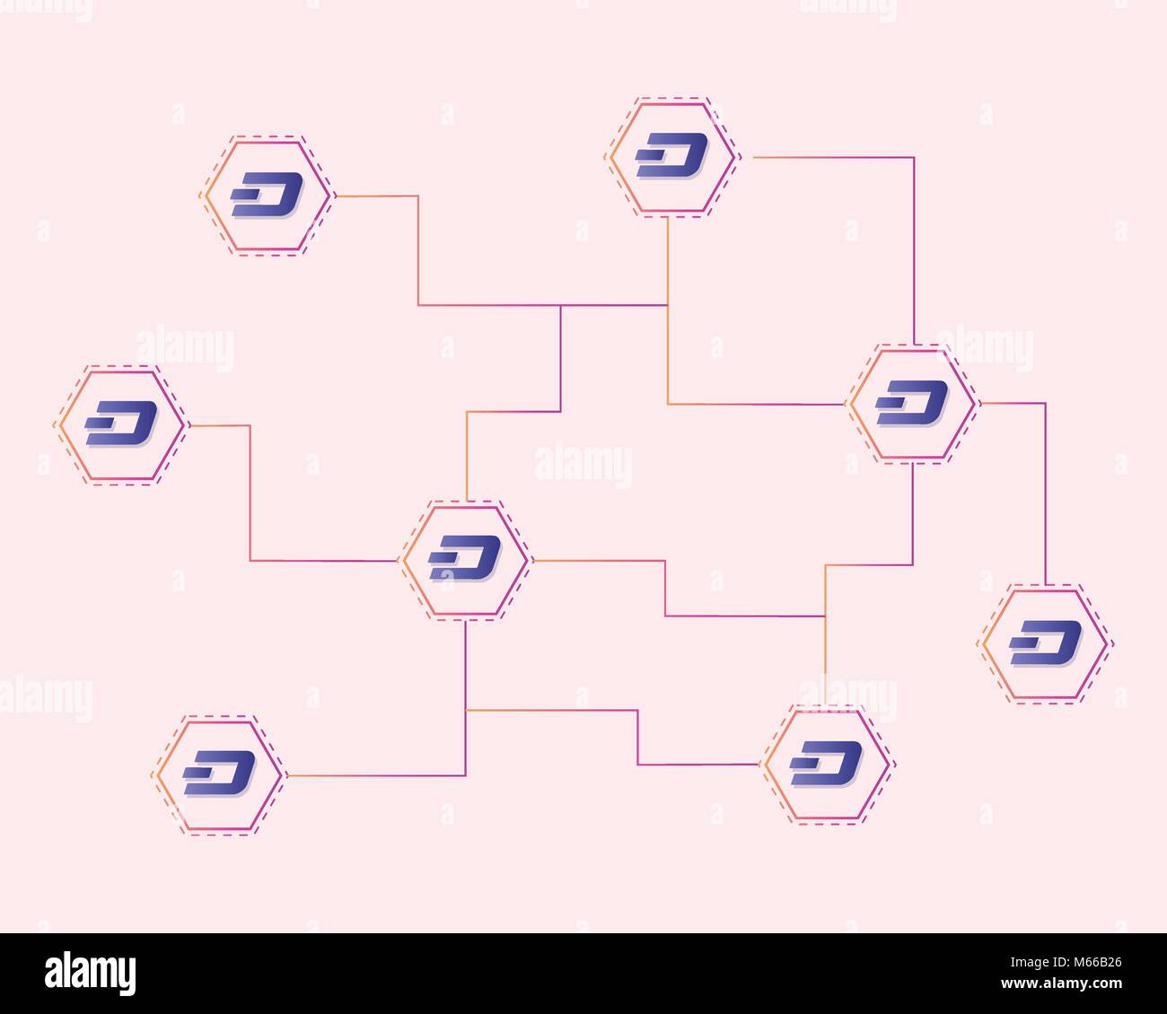 Dash blockchain technology style background Stock Vector Image & Art - Alamy