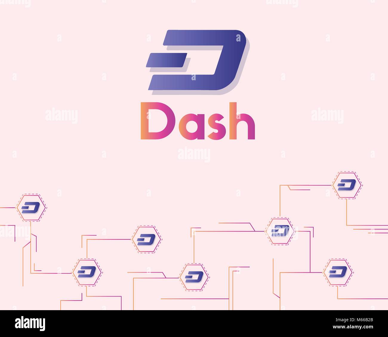 Dash blockchain technology style background Stock Vector Image & Art ...