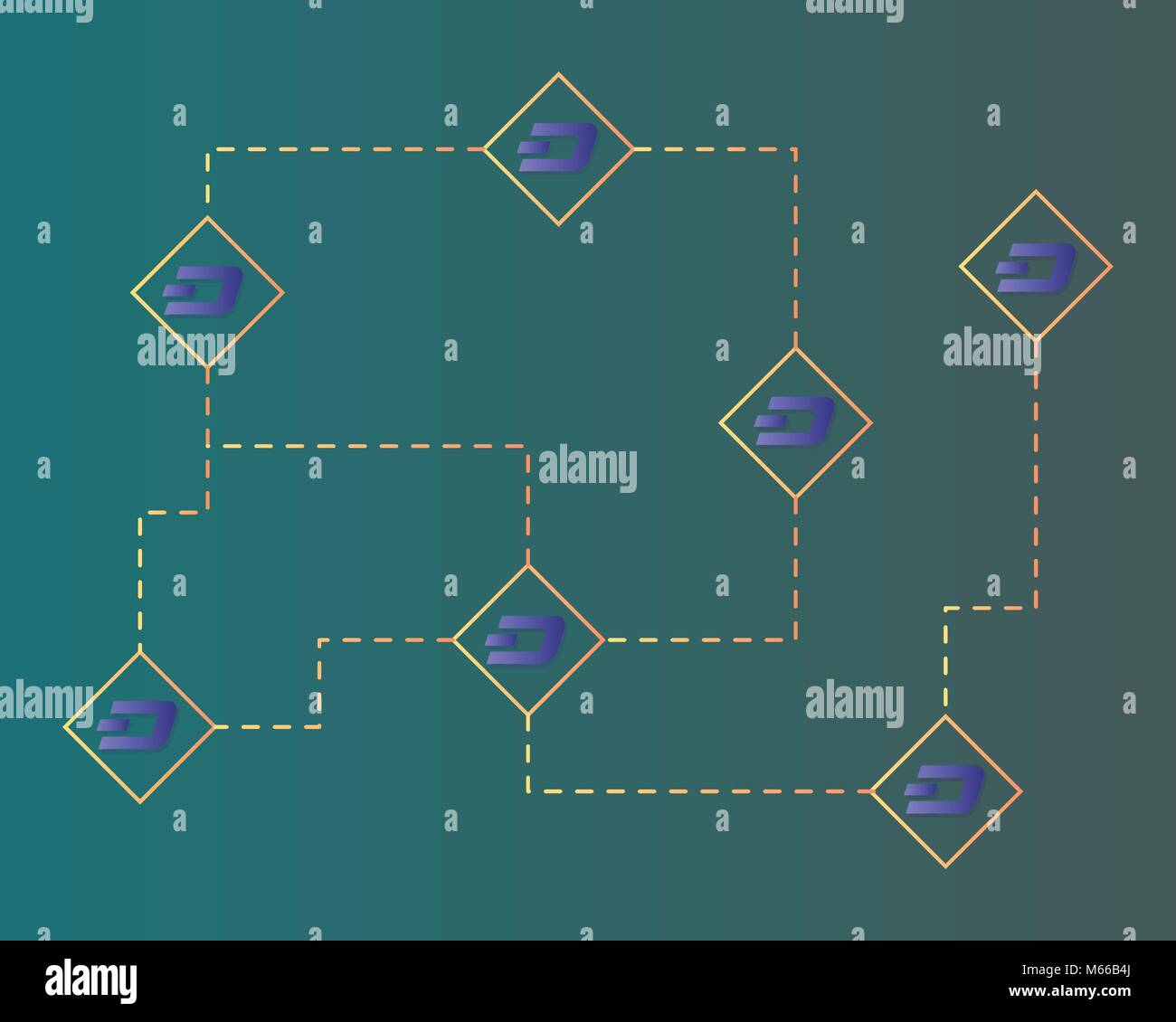 Dash blockchain technology with circuit background Stock Vector Image & Art - Alamy