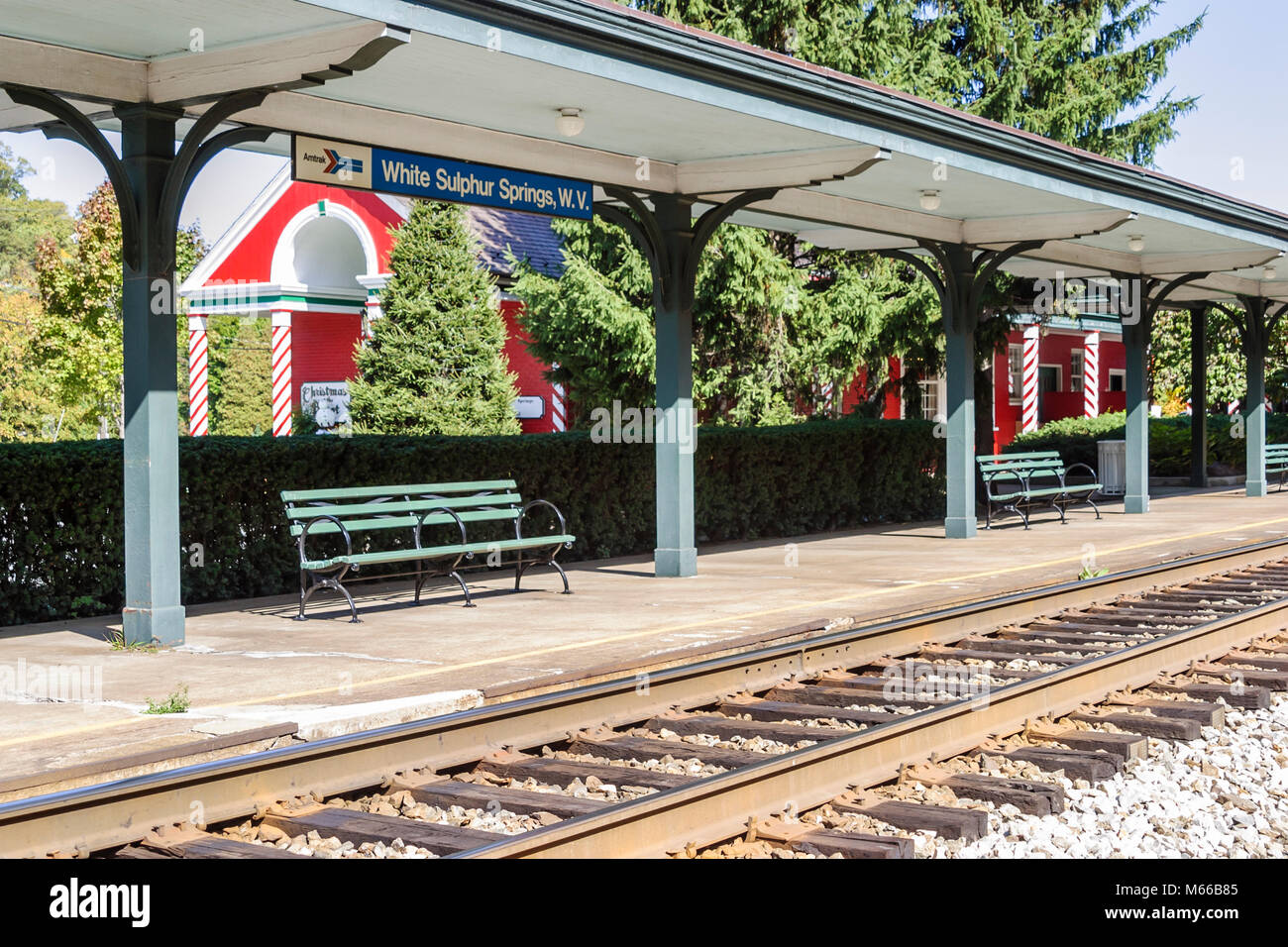 West Virginia,Appalachia Greenbrier County,White Sulphur Springs train ...