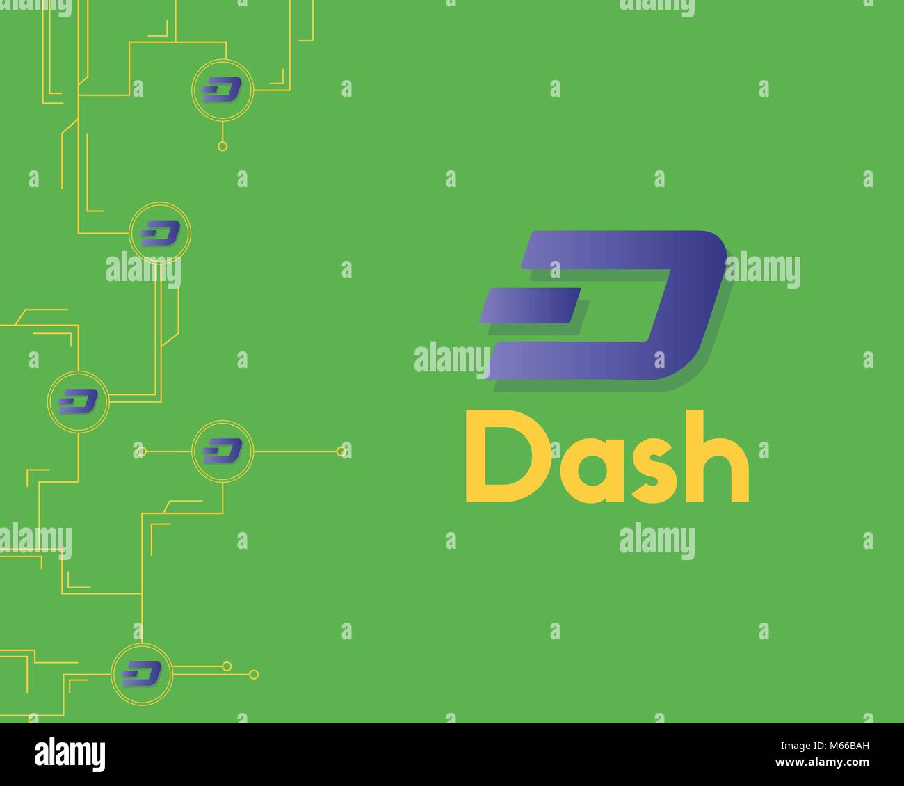 Dash blockchain circuit technology background Stock Vector Image & Art - Alamy