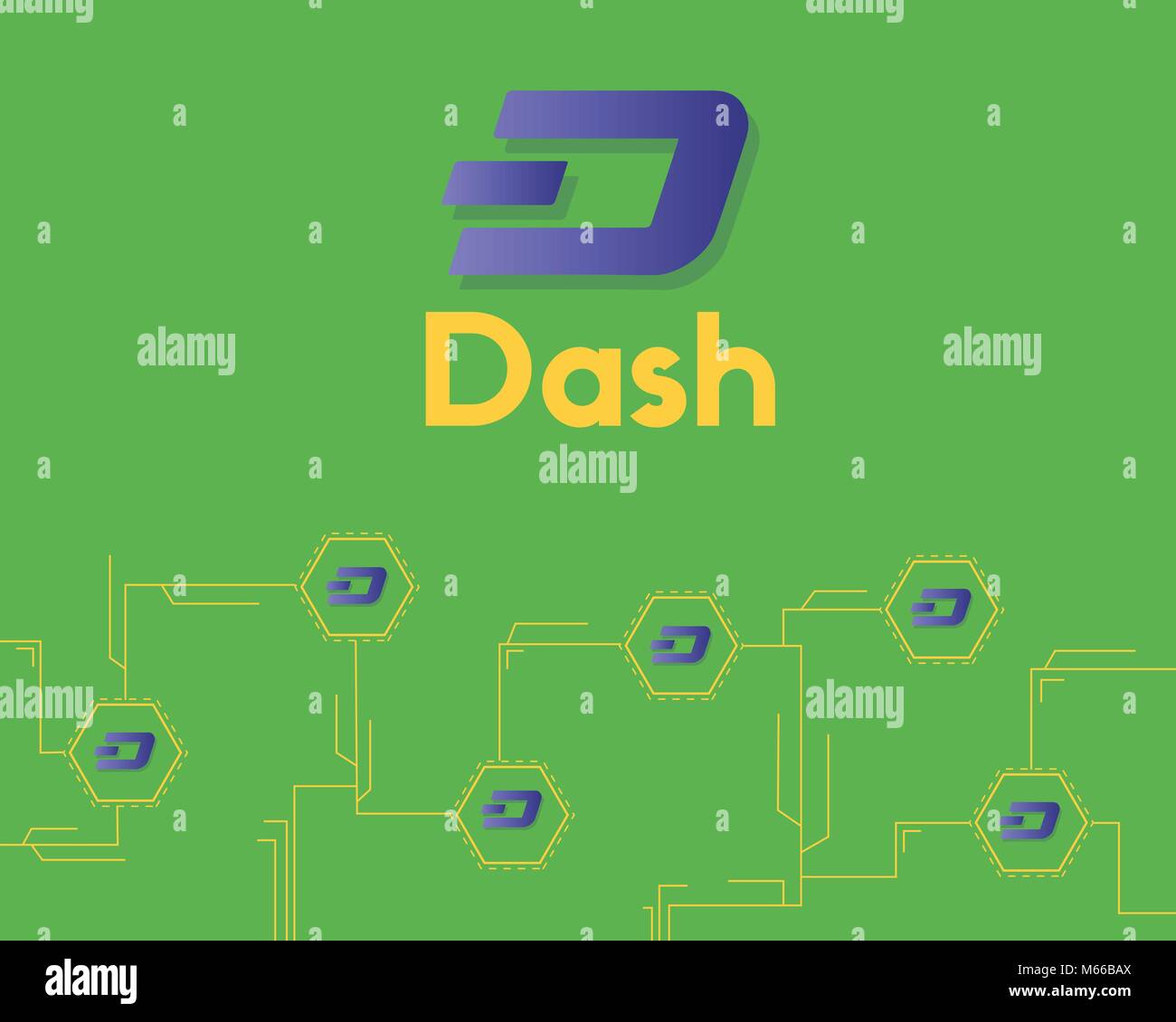 Dash blockchain circuit technology background Stock Vector Image & Art - Alamy