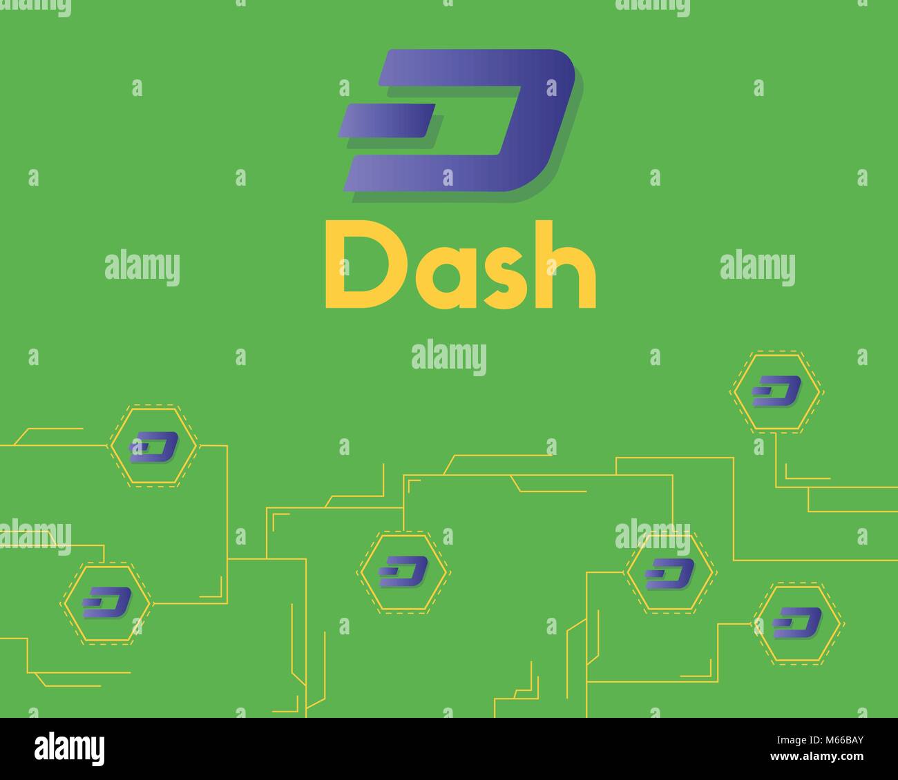 Dash blockchain circuit technology background Stock Vector Image & Art ...