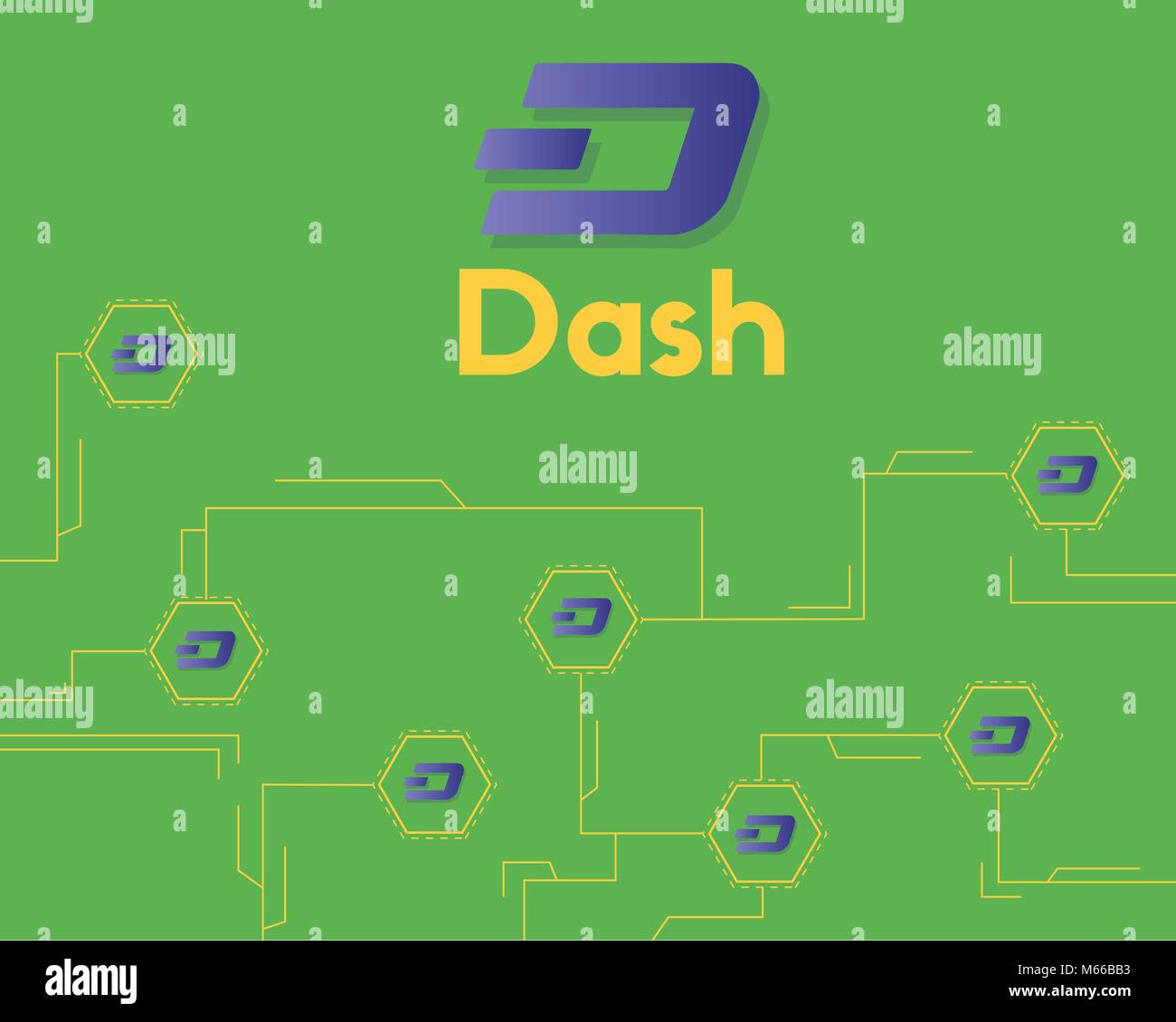 Dash blockchain circuit technology background Stock Vector Image & Art - Alamy