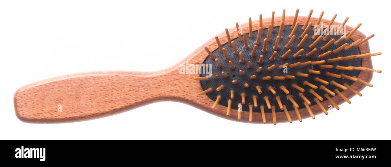 Comb. Wooden old combon the blackground Stock Photo - Alamy