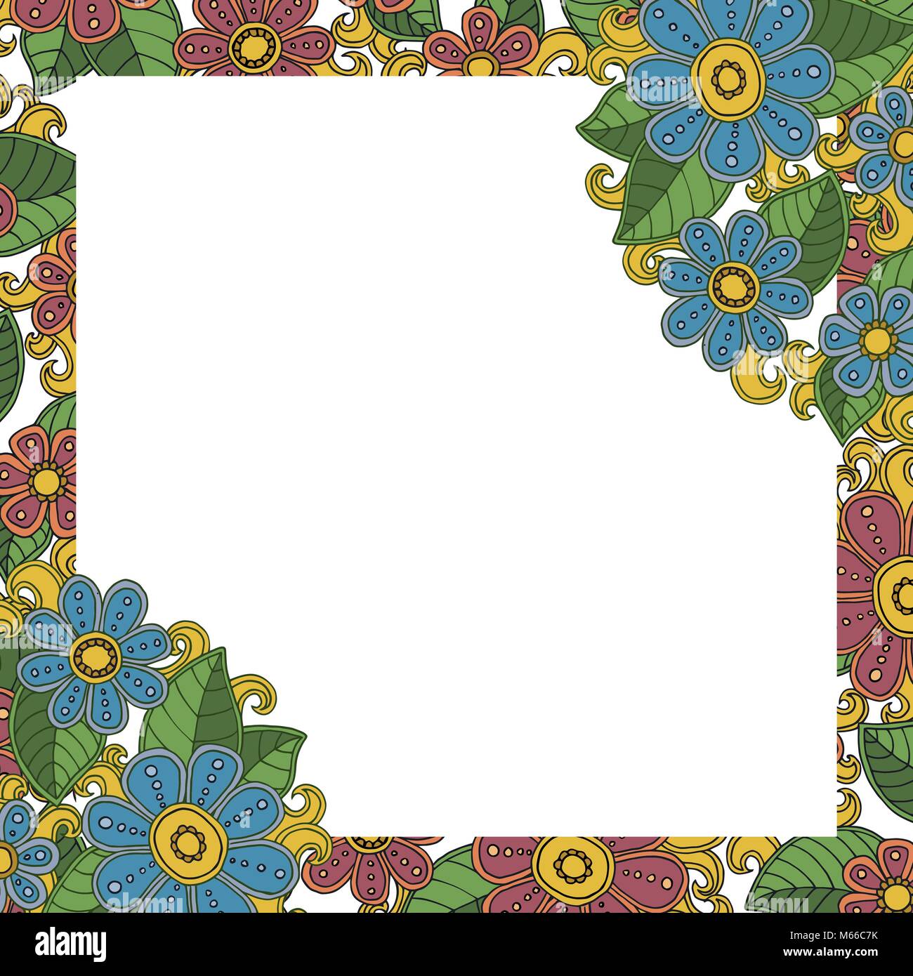 Photo frame heart flower Stock Vector Images - Alamy