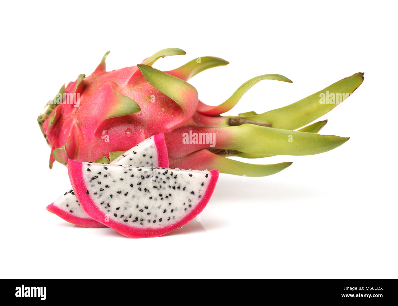 Isolated red fleshed dragon fruit stock photo Stock Photo - Alamy