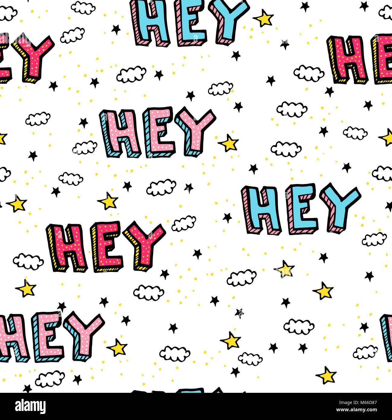 Vector Seamless Pattern Doodle Stock Vector Image & Art - Alamy