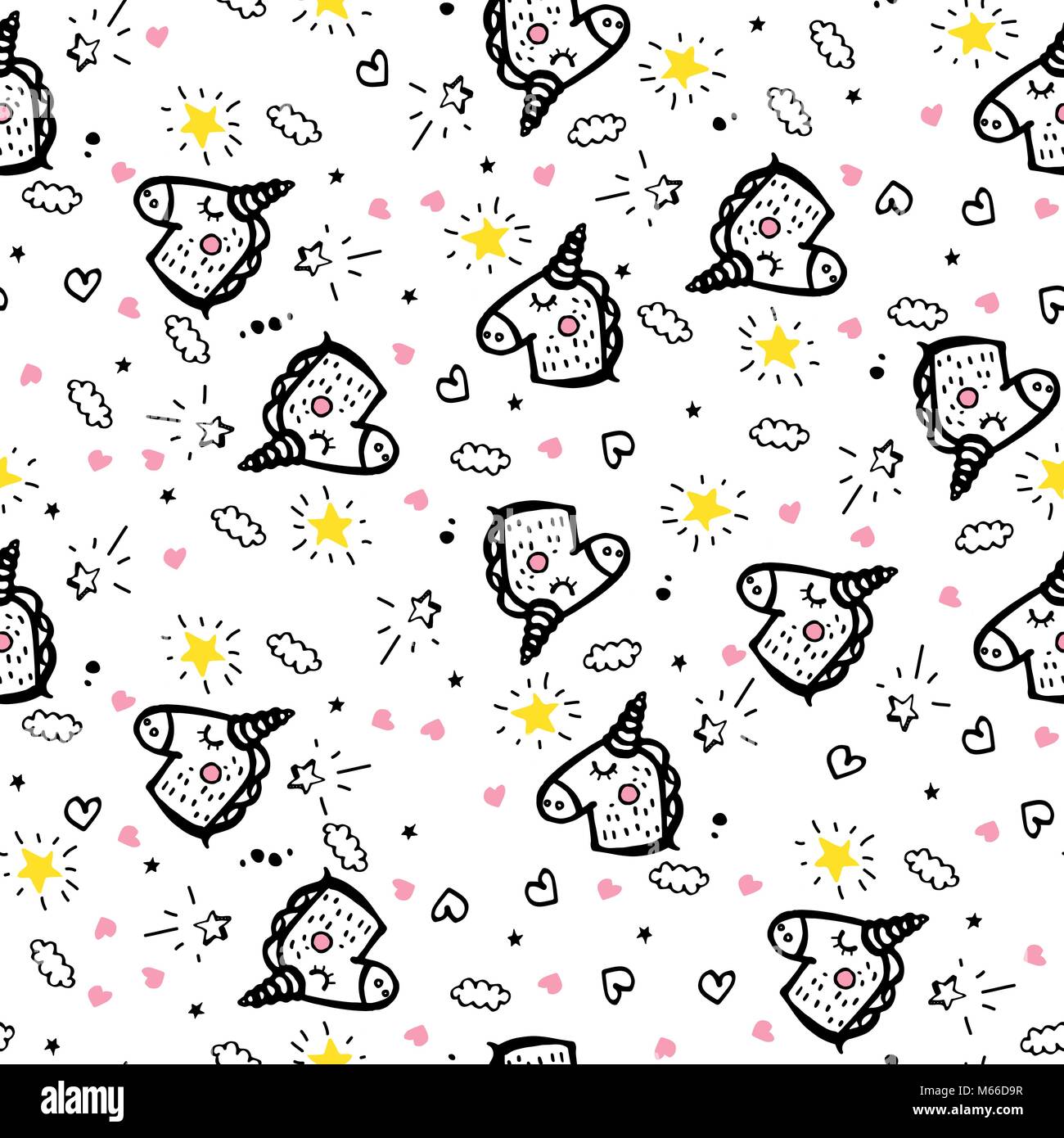 Vector Seamless Pattern Doodle Stock Vector Image & Art - Alamy