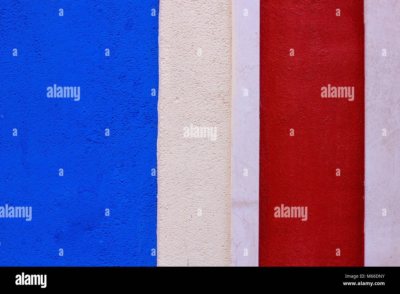 Painted Blue, White and Red Wall Background Stock Photo - Alamy