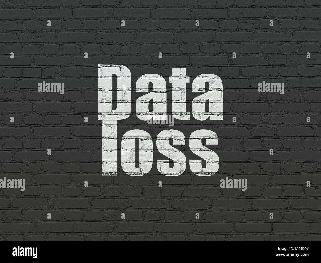 Information concept: Data Loss on wall background Stock Photo - Alamy