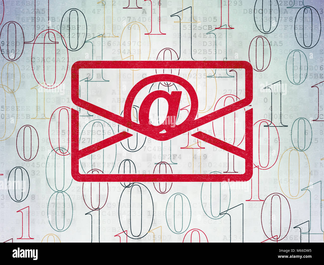 Finance concept: Email on Digital Data Paper background Stock Photo - Alamy