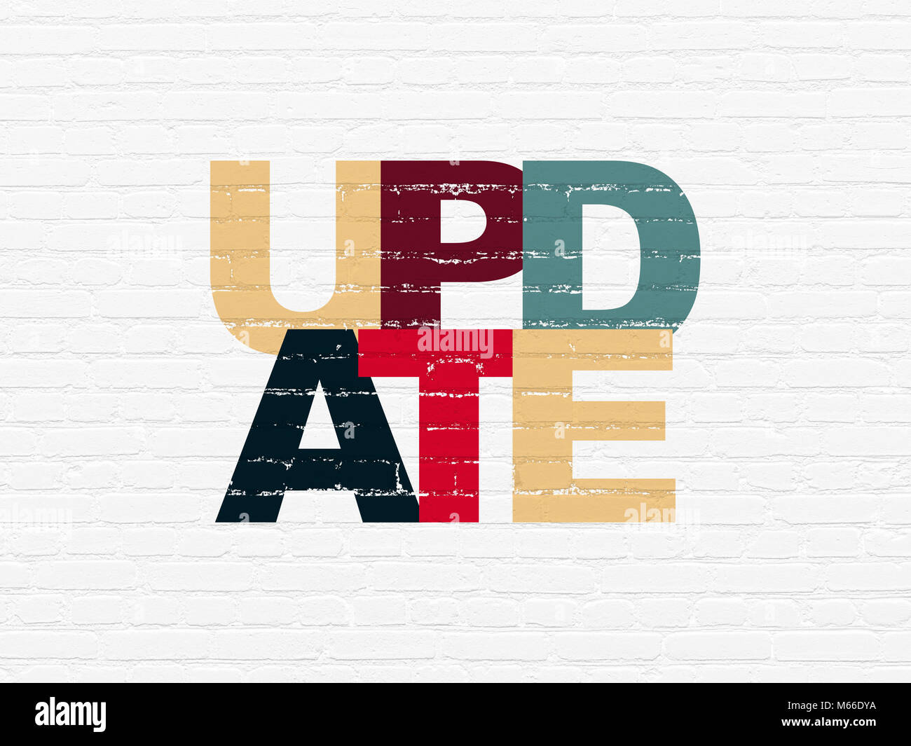 Web design concept: Update on wall background Stock Photo - Alamy