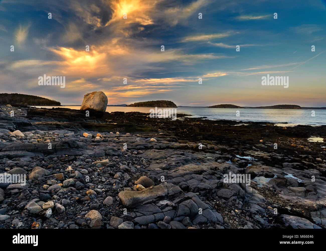 Bar harbor beach scene Stock Photo - Alamy