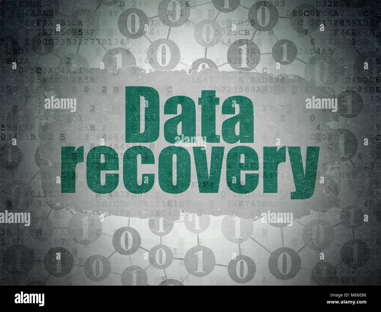 Information concept: Data Recovery on Digital Data Paper background ...