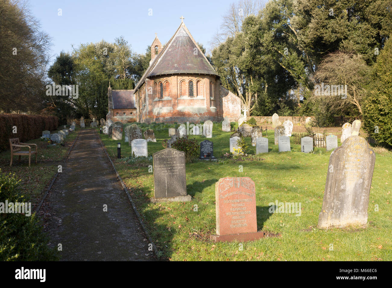 Holy Trinity Village parish church Oare, Wiltshire, England, UK built ...