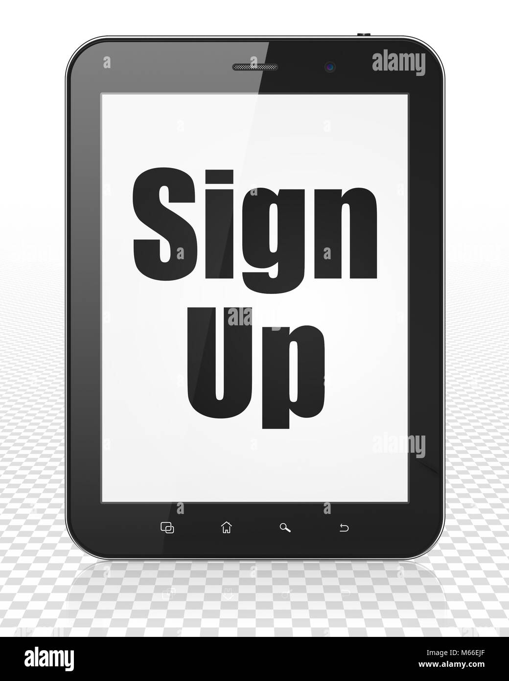 Web development concept: Tablet Pc Computer with Sign Up on display ...