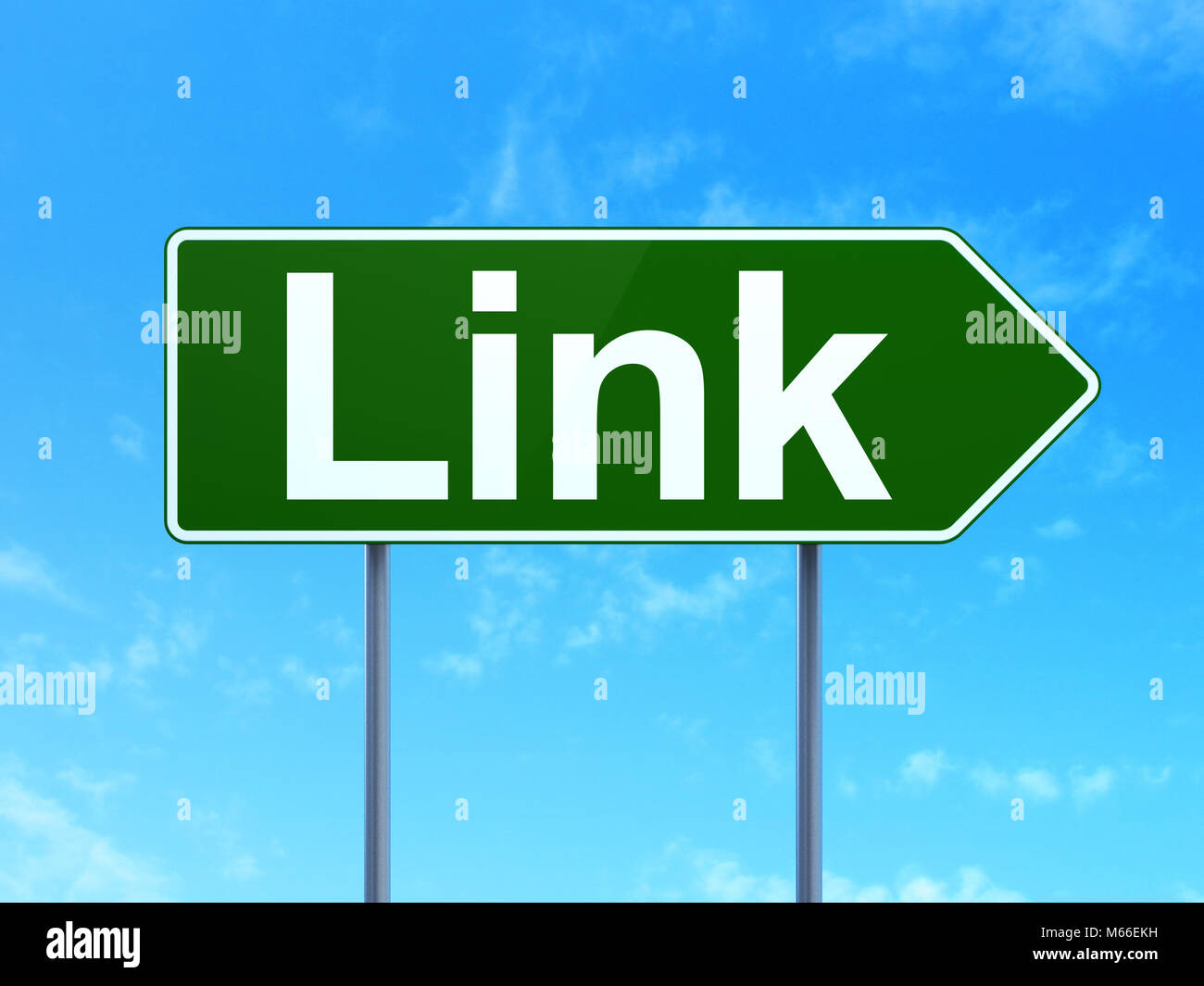 Web development concept: Link on road sign background Stock Photo - Alamy