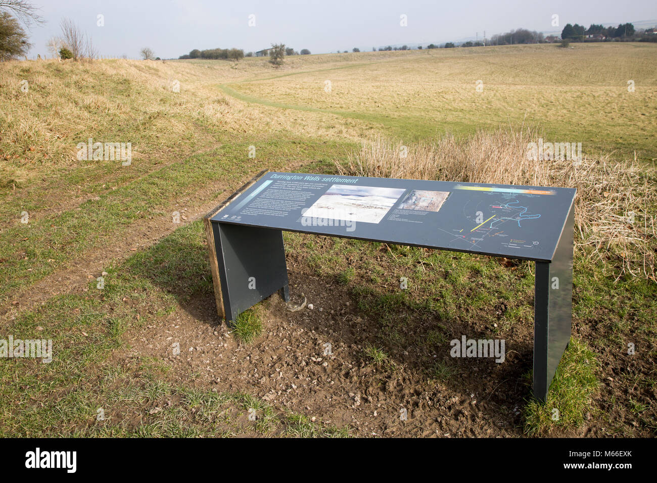 Information panel Durrington Walls neolithic prehistoric settlement ...