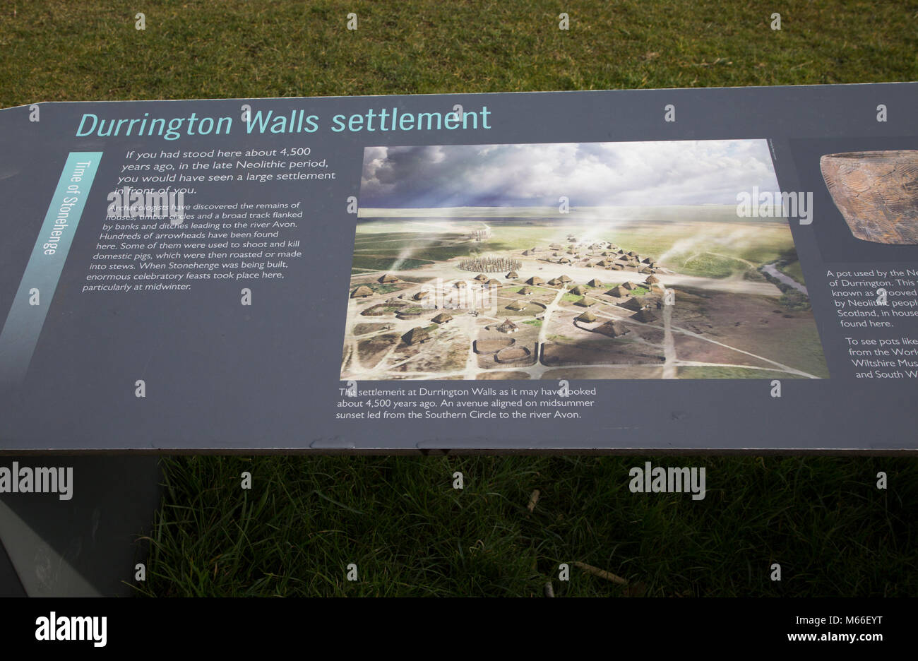 Information panel Durrington Walls neolithic prehistoric settlement ... Information panel Durrington Walls neolithic prehistoric settlement ...