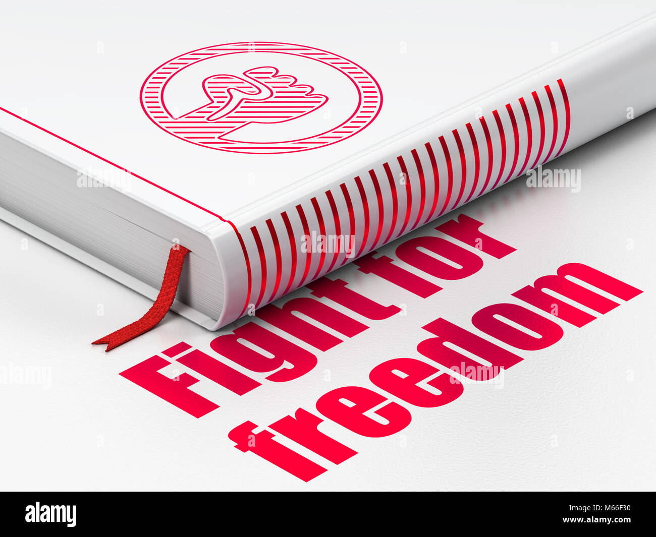 Politics concept: book Uprising, Fight For Freedom on white background ...