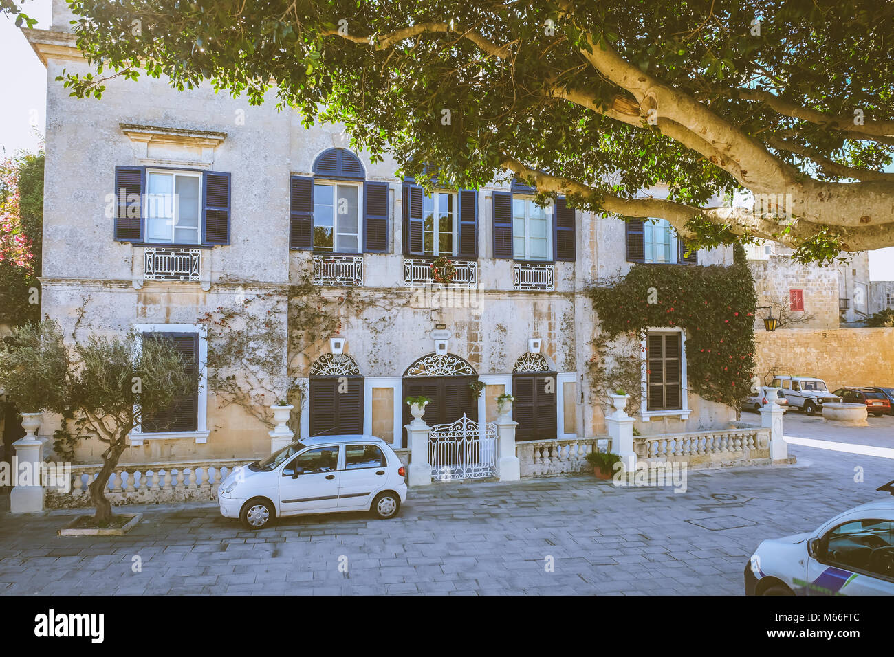 Typical Maltese house arhitecture detail in Mdina city - Malta Stock ...