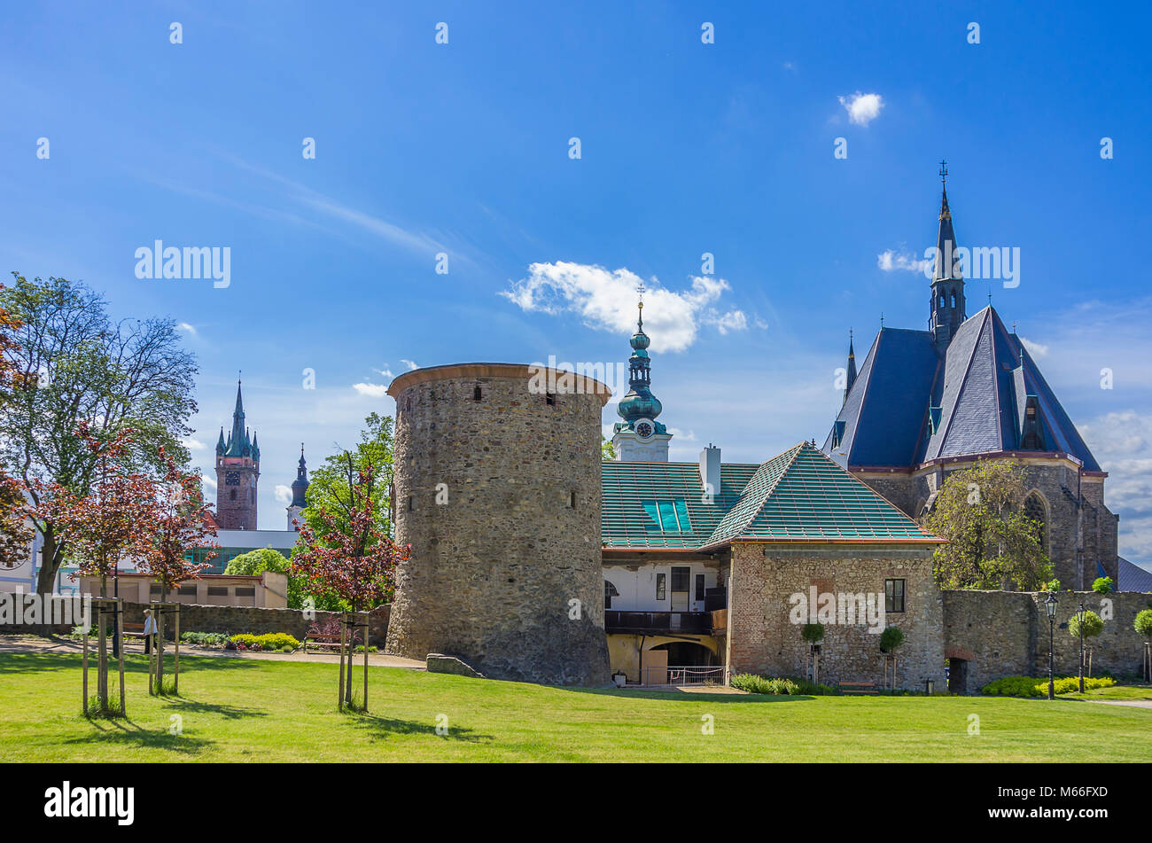 Klatovy, Czech Republic - Skyline of the Old Town as seen from the city ...