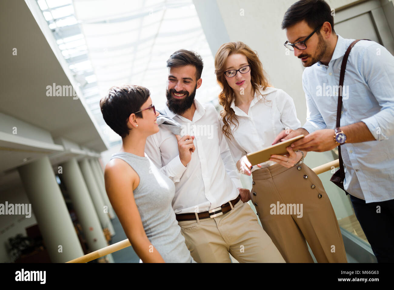 Portrait of businesspeople having free time from work Stock Photo - Alamy