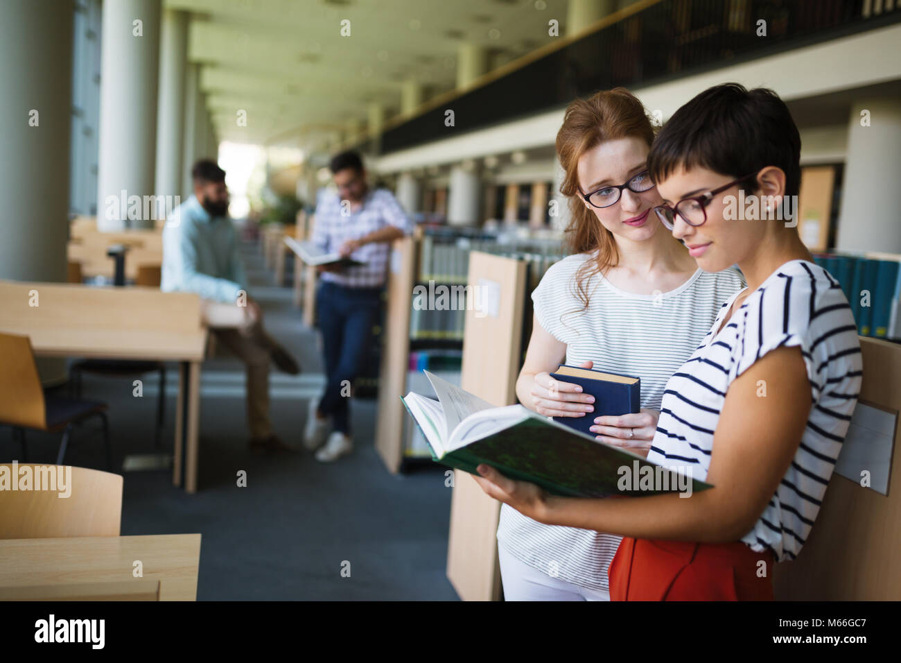 Group of college students studying Stock Photo - Alamy