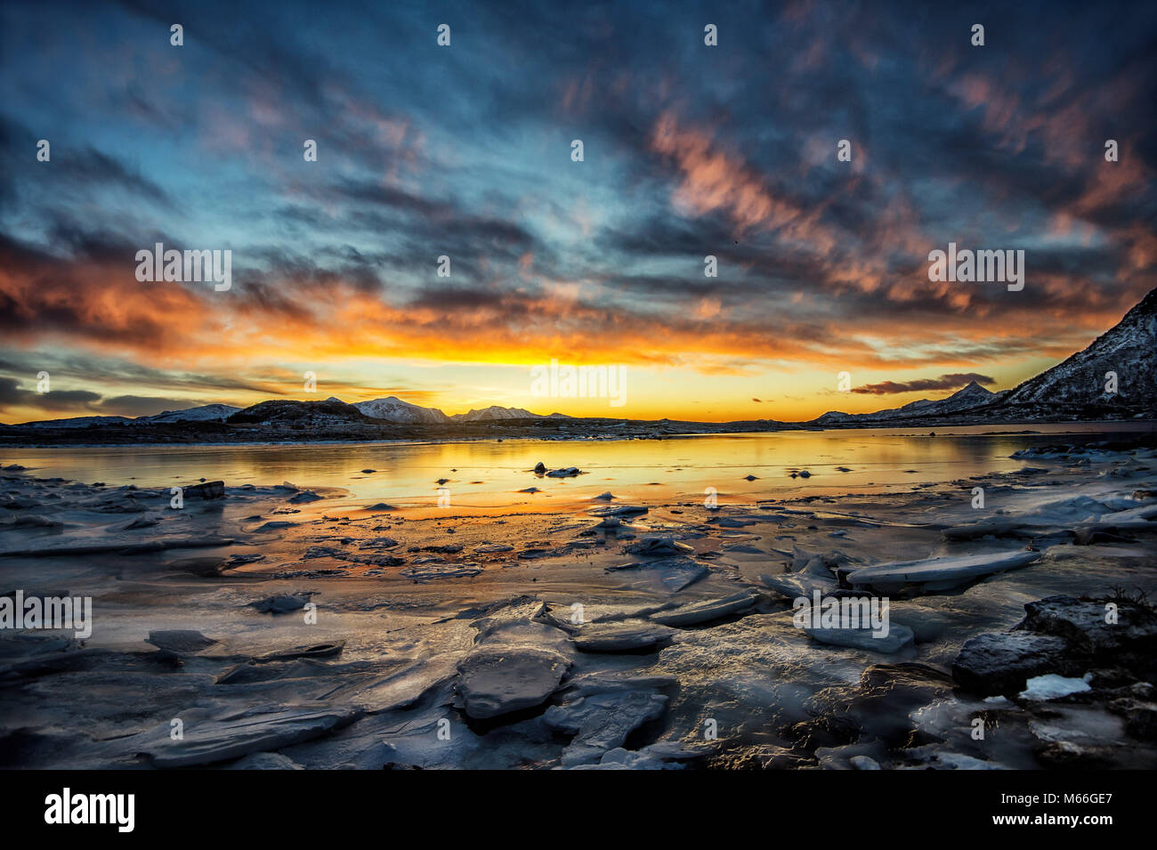 Mountain landscape, Gravdal, Nordland, Norway Stock Photo - Alamy