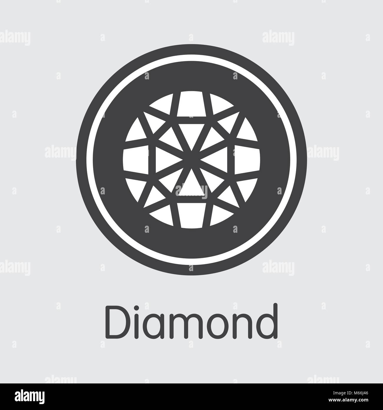 Diamond - Virtual Currency Coin Symbol Stock Vector Image & Art - Alamy
