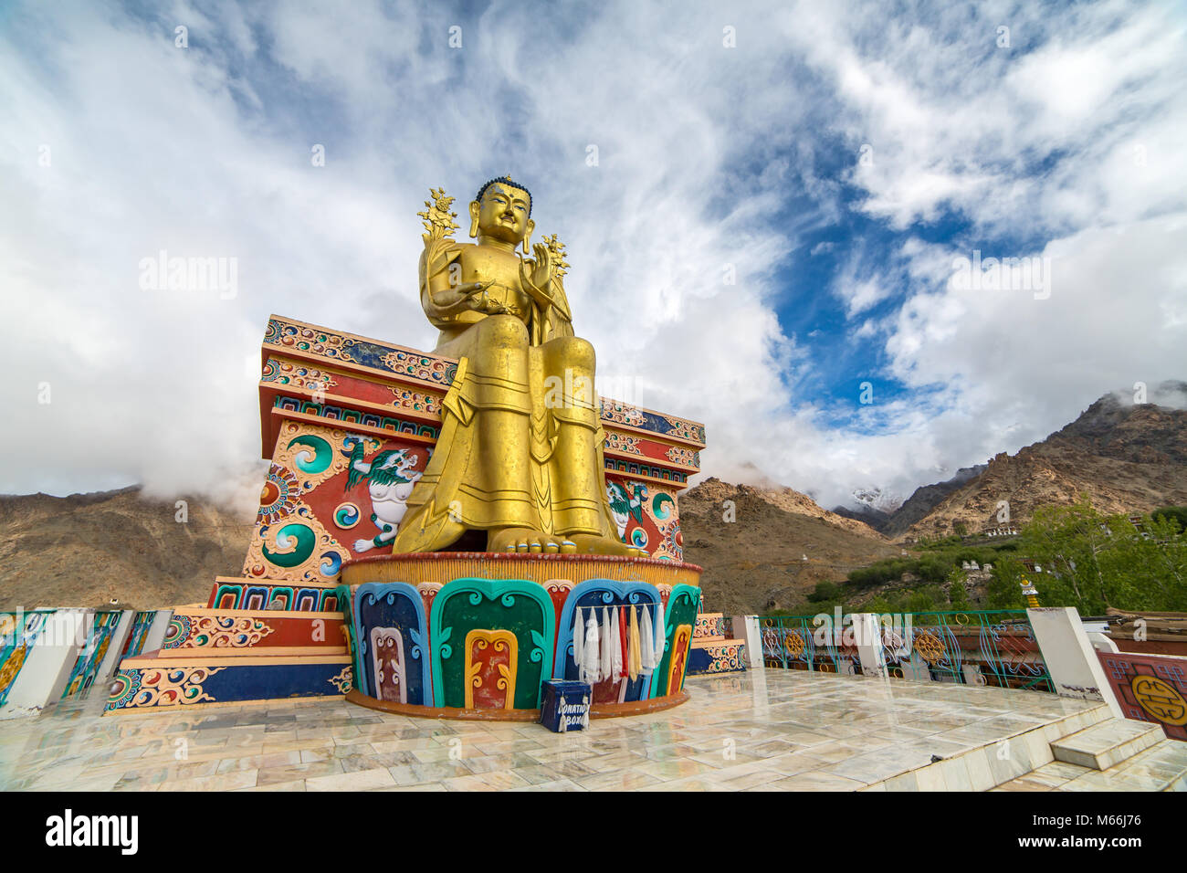 The Statue of Maitreya at Likir Gompa (Monastery) in Ladakh, India ...