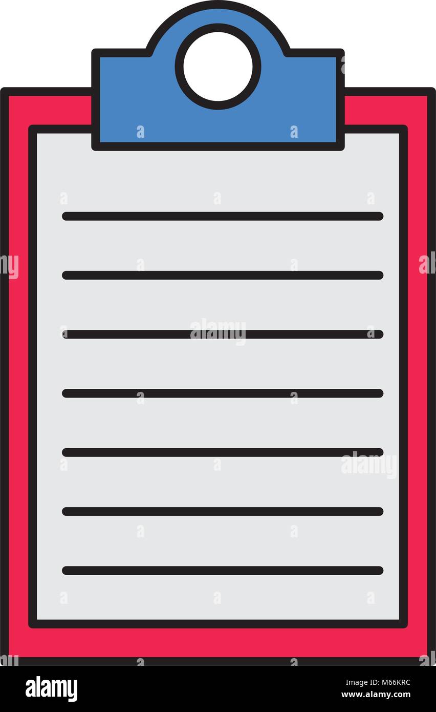 line color check list document note in the clipboard Stock Vector Image ...